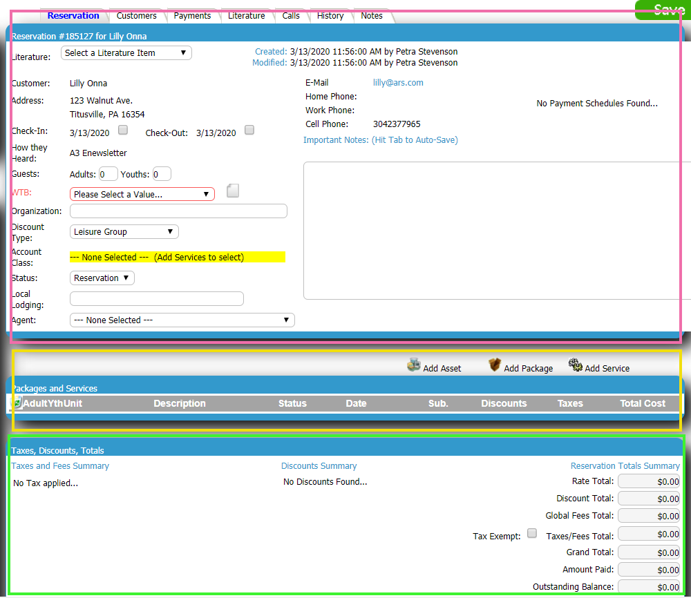 VIII. Reservations - E. Creating a New Reservation (video) – AdventureRES